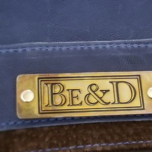 Be & D | Bags | Bed Blue Leather Bag With Metal Details | Poshmark